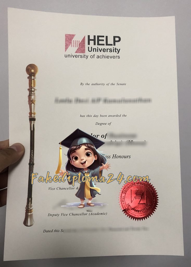 How long to get a HELP University degree certificate?